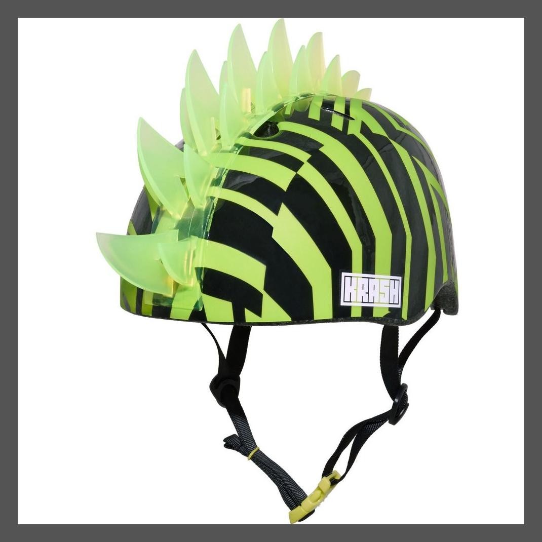 Krash! Kids Cycling Helmet LED Lights 8-14 YR Green Dazzle Lighted ...