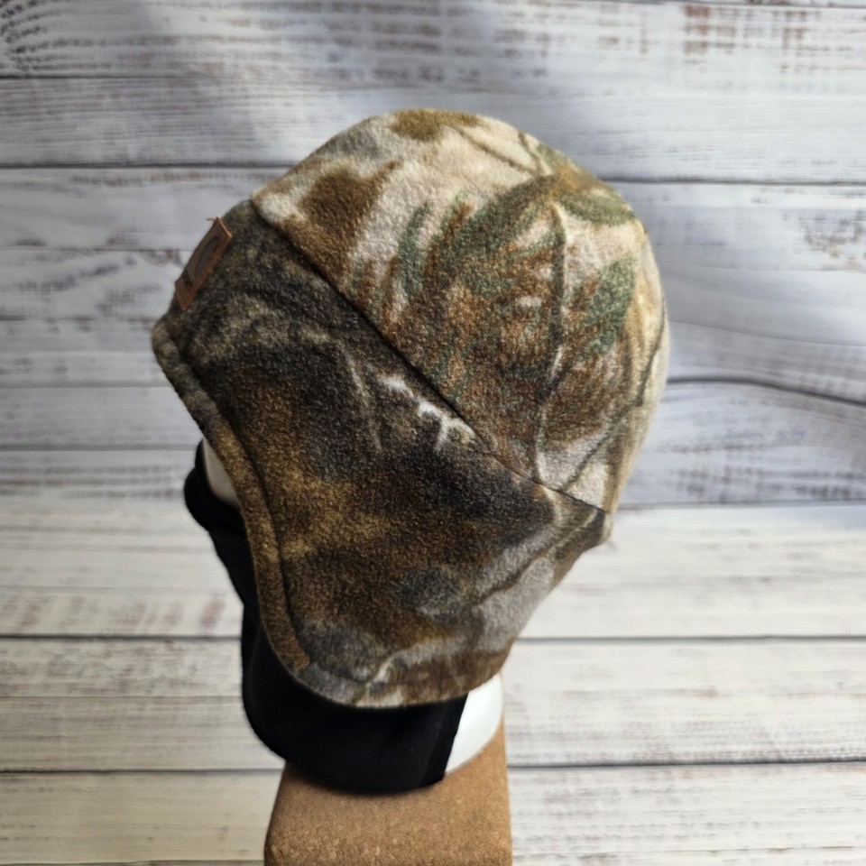 Carhartt Brown Camouflage Fleece Beanie & Face Mask Hike Ski Hunting ...
