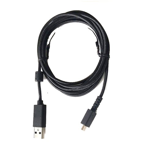 Black Braided USB Fast Charging Cable For Logitech G502 Wireless Gaming ...