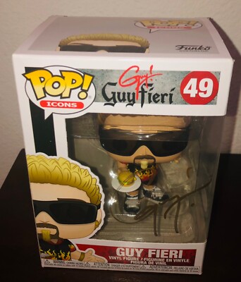 Guy Fieri #49 Flavortown Signed Funko Pop PSA RARE A | eBay