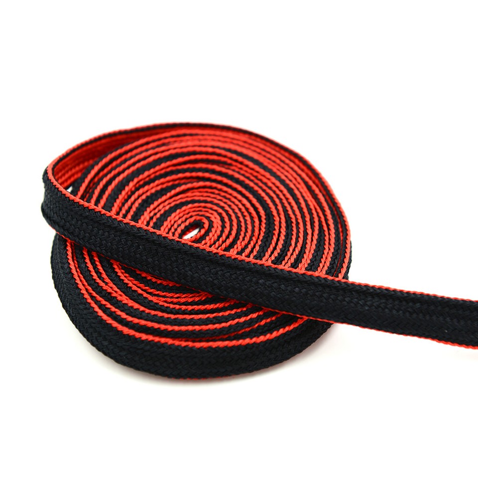 New Item Duotone Red & Black Synthetic Silk Sageo For Japanese Samurai ...