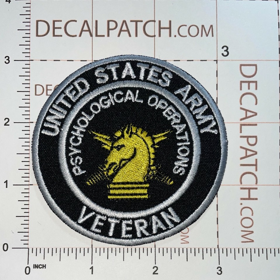 US Army Psychological Operations Veteran Patch 3" Hook & Iron-On Repro ...