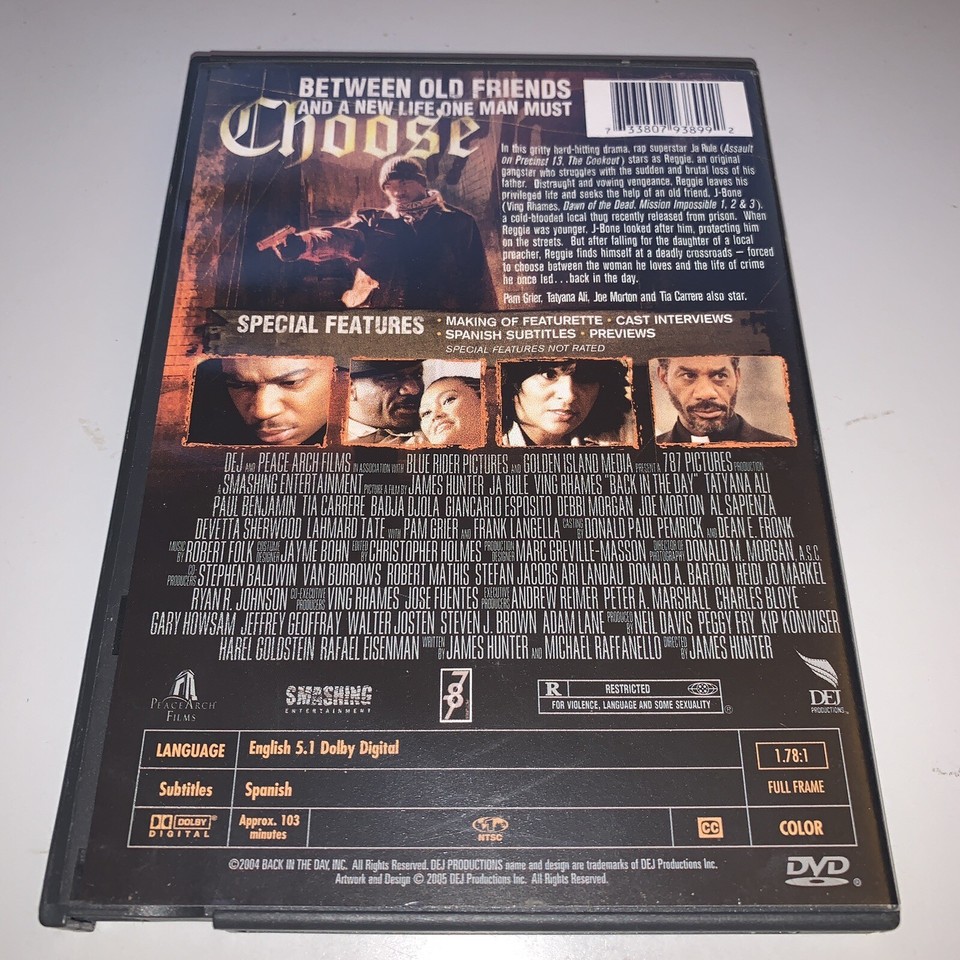 Back in the Day (DVD, 2005) Ja Rule Ving Rhames | eBay
