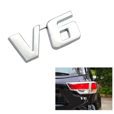 Car Metal 3D V6 Logo Emblem Badge Decal Sticker Trim Auto Decorate ...