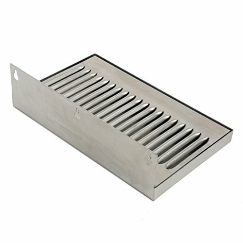 WALL MOUNT DRIP TRAY Draft Beer Stainless Steel Grate No Drain 10 Inch ...