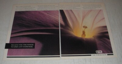 1990 GTE Communications Ad - We give you the power to open any darkness ...