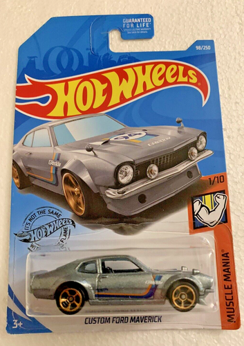 2019 HOT WHEELS MUSCLE MANIA CUSTOM FORD MAVERICK #98 GLOSS SILVER | eBay