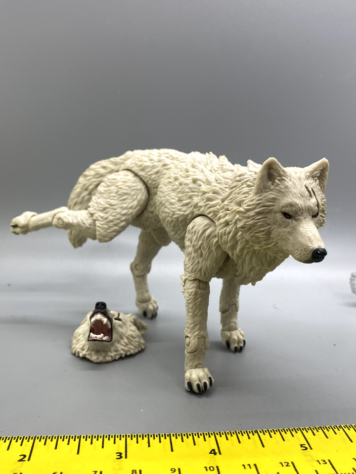 White Timber Wolf Dog + Head Snake Eyes 52 GI Joe Classified 6" 1/12 ...