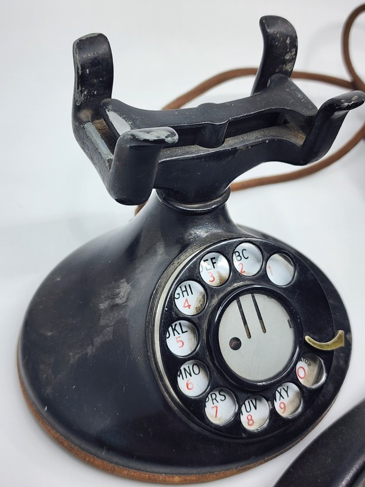 Antique Western Electric Telephone E1 Rotary Dial 1930s W/Ringer Box ...