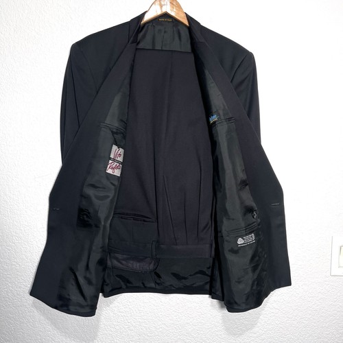 Vito Rufolo Tuxedo 2 Piece Suit 46R Italy Made Men 38x31 Black Wool ...