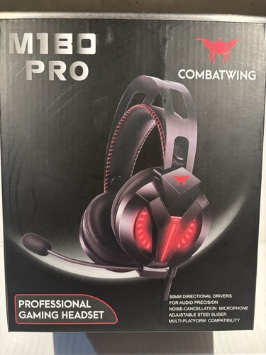 Combatwing Gaming Headset with Mic Surround Sound Wired M180 PRO Black ...