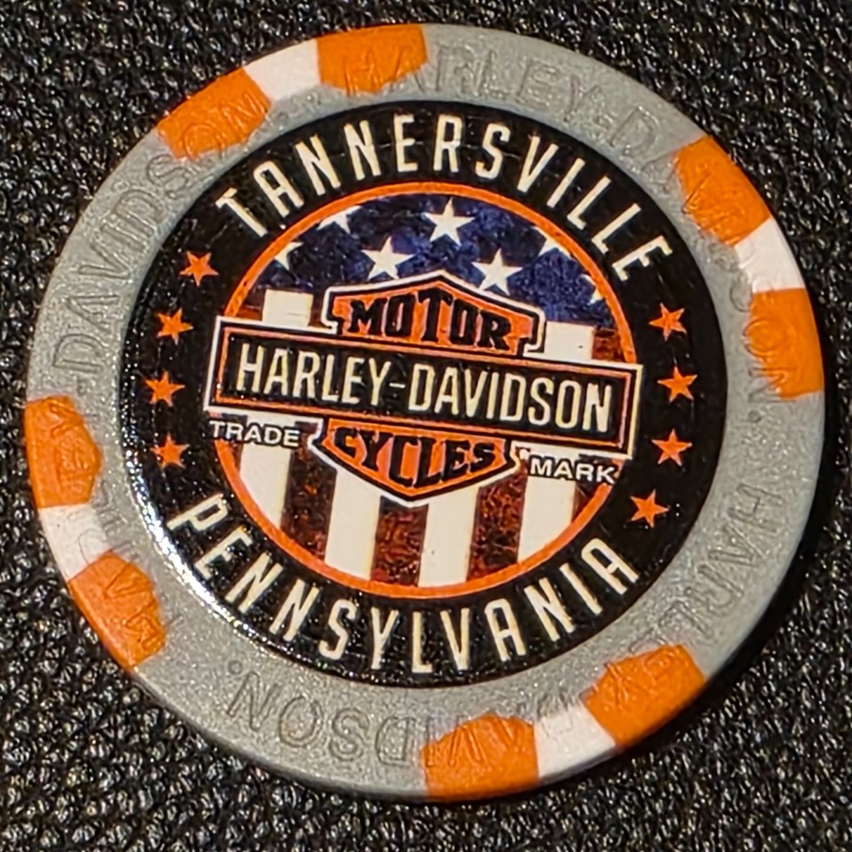 POCONO MOUNTAIN HD ~ PENNSYLVANIA (Gray/Orange Wide Desgn2) Harley ...