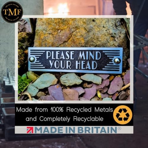 Mind Your Head Metal Door Sign. Art Deco Style Home Decor | eBay UK