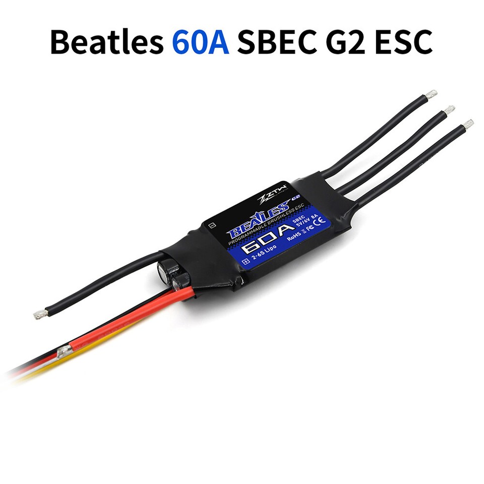 ZTW 32-Bit Brushless ESC 20A/30A/40A/80A/100A 2-6S SBEC 5V/6V 8A for RC ...