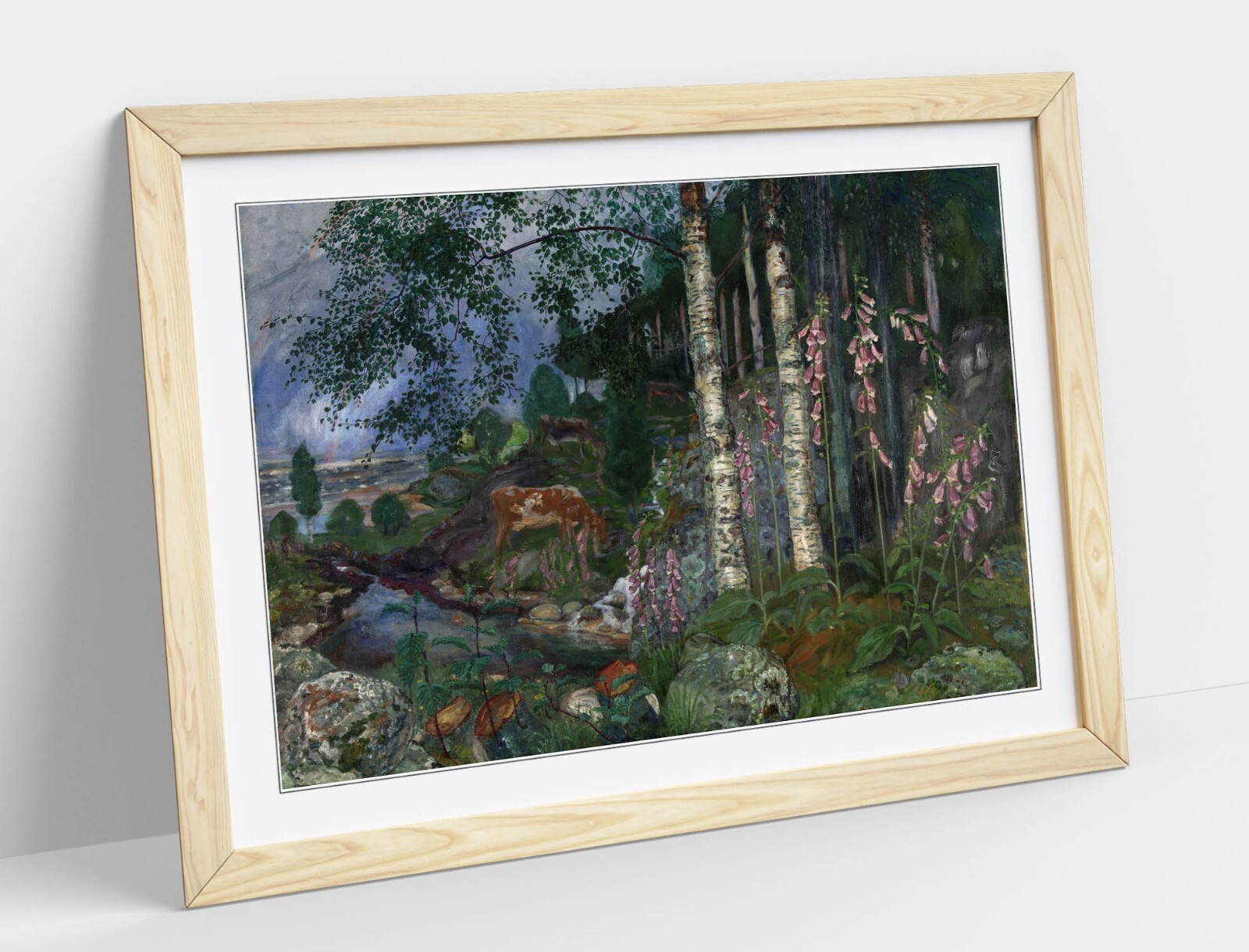 NIKOLAI ASTRUP, FOXGLOVES -FRAMED WALL ART POSTER PRINT 4 SIZES | eBay UK