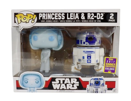 Funko POP! Star Wars Princess Leia & R2-D2 Figures Limited Edition ...