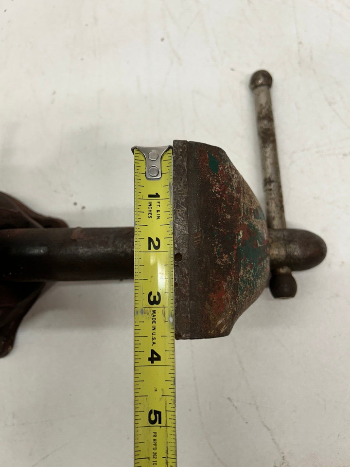 Vtg Dunlap #5244 Swivel Base Bench Vise Tool 3 1/2" Jaws | eBay