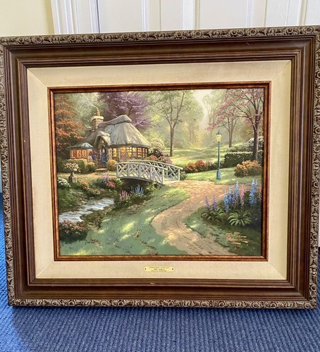 Thomas Kinkade Friendship Cottage signed canvas. Authentication Plaques ...