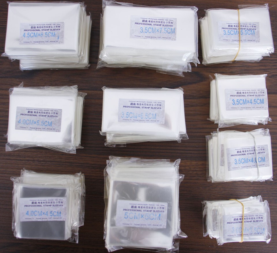 Lots 5000 Pcs Stamp Sleeves Holders Professional Collection Protection ...