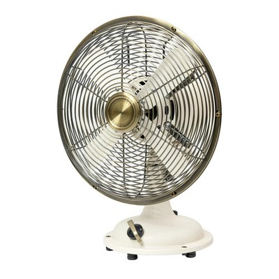 New Sale Better 8" Retro Table Fan – White, 3-Speed, Metal, Oscillating ...