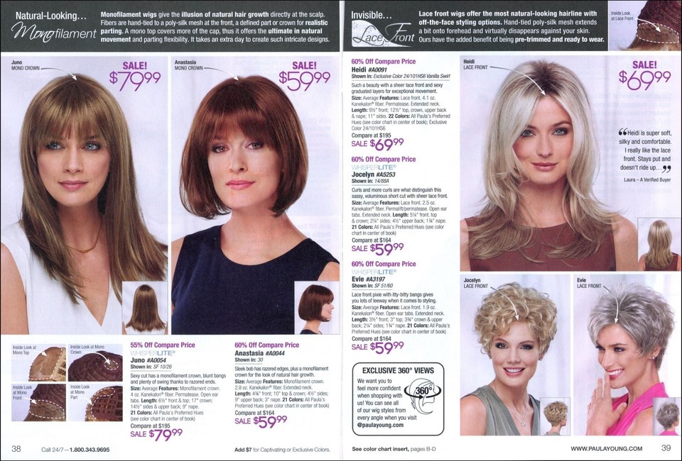 Paula Young Wig Catalog - 2022 - Making Women Look Their Best, For Less! | eBay