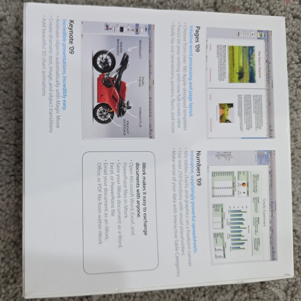 Apple iWork Family Pack '09 Open Box | eBay