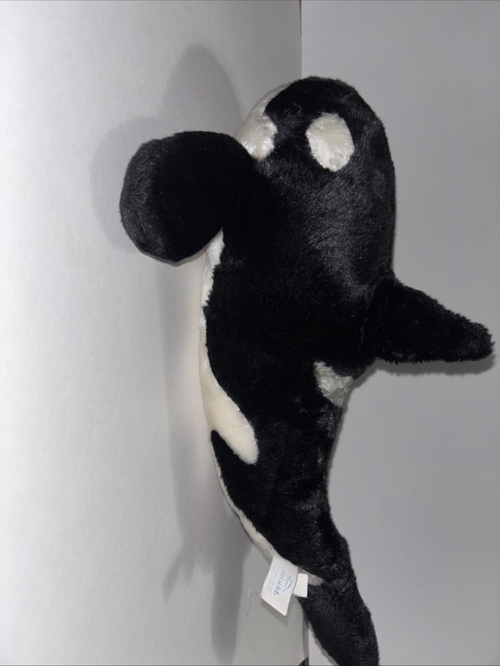 Sea World Shamu Orca Killer Whale Plush 16” Stuffed Animal Toy Black ...