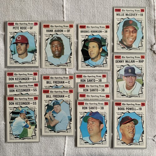 1970 Topps The Sporting News All-Stars Lot Of 15: Aaron Rose McCovey ...
