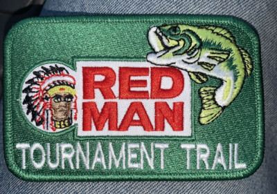 Red Man Fishing Tournament Tobacco Vintage Style Retro Iron Sew On ...