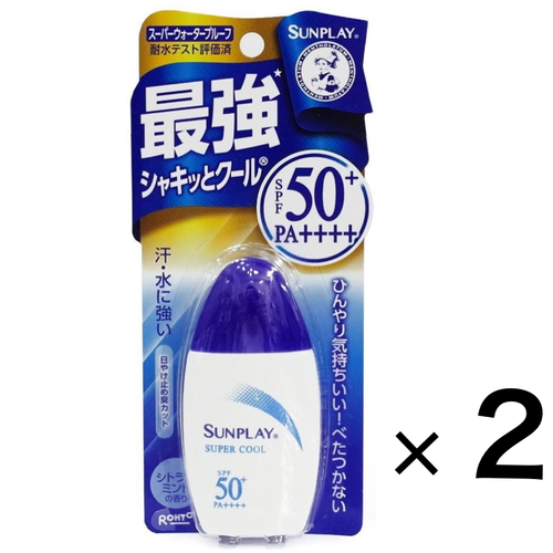Mentholatum Sun Play Super Cool Sunscreen Waterproof 2Pack Set SPF50 ...