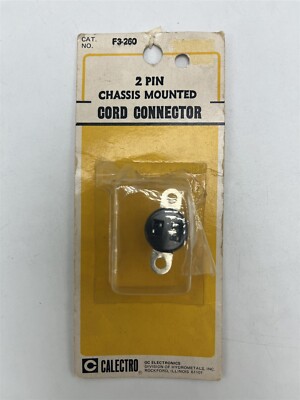 2 Pin Chassis Mounted Cord Connector F3-260 | eBay