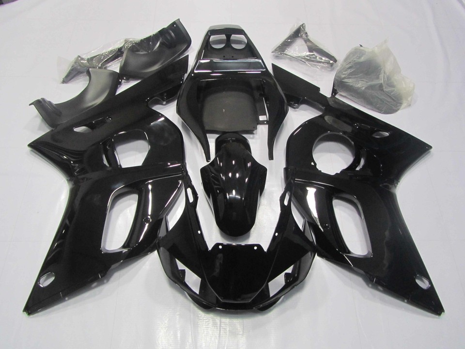 Black ABS Injection Fairings BodyWork Kit For Yamaha YZF R6 YZF-R6 1998 ...