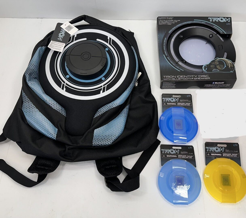 Disney Parks Tron Lightcycle Run Backpack Identity Disc and 3 Chips ...