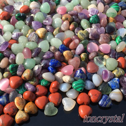 wholesale 500pcs Mini Crystal Love Heart Carved Mix Natural Quartz ...