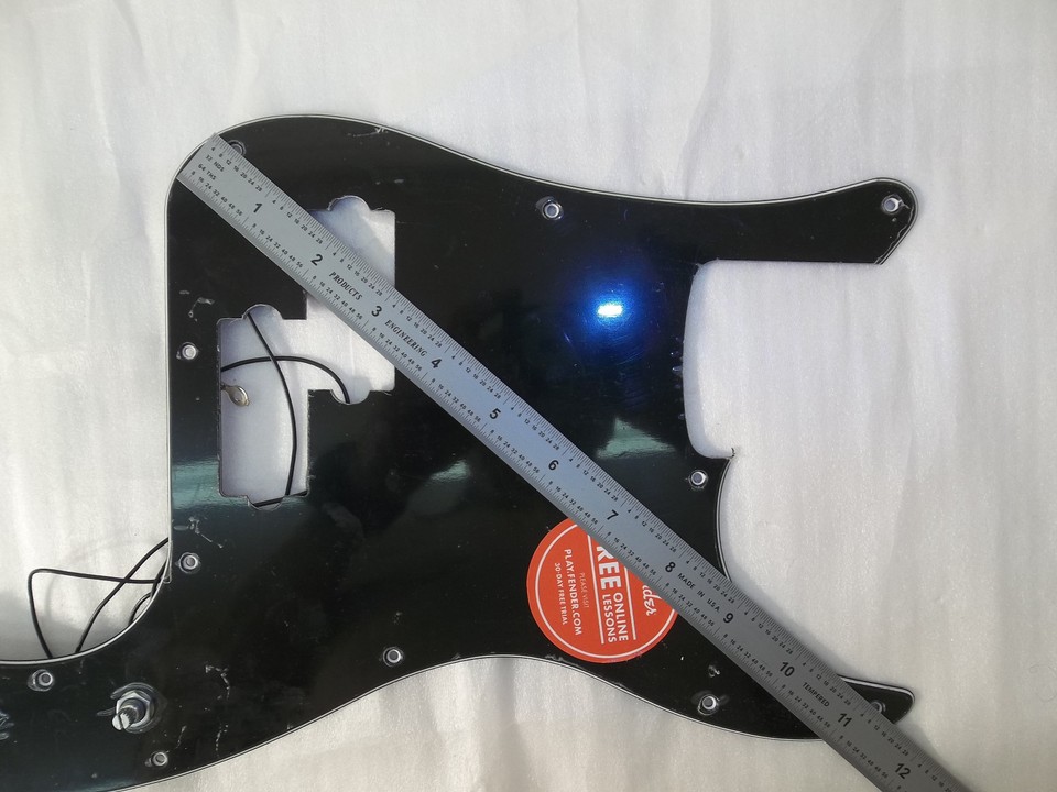 Fender Squier PJ Bass PICKGUARD w/POTS Black ~ Affinity Precision P ...