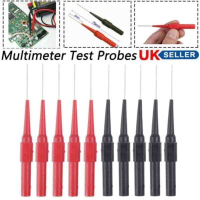 10PCS Multimeter Test Lead Back Probes Sharp Needle Micro Pin For ...