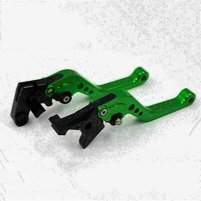 Green Short Brake Clutch LEVERs for Yamaha YZF R6 05 06 07 08 09 10 11 ...