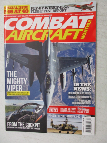 COMBAT AIRCRAFT MONTHLY MAGAZINE FEB 2014 USAF QF-4 F-16 40TH ANN OF ...