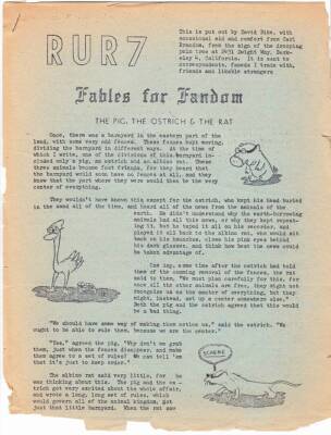 RARE SCI-FI ZINE - RUR #7 & #12 - 1958 David Rike - George Metzger ...