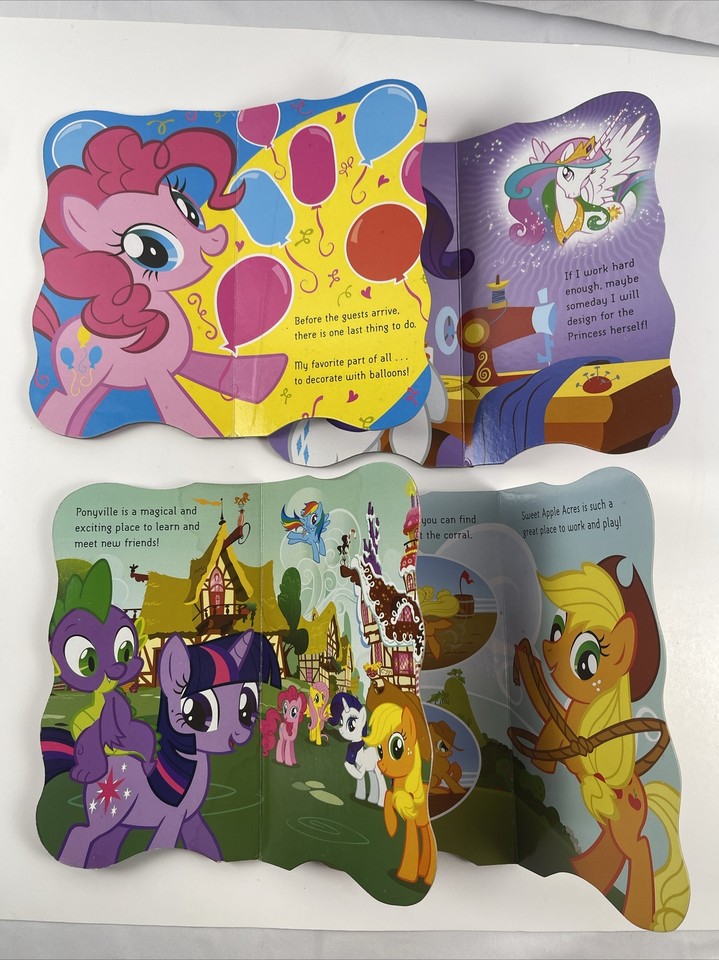 My Little Pony Book Lot Hardcover Pinkie Pie Rarity Applejacks Twilight ...