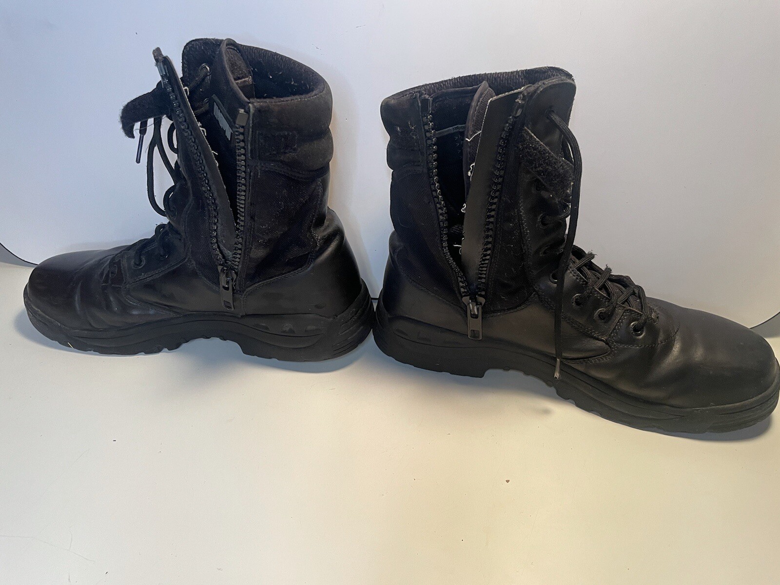 Magnum Mens Military Tactical Work Boots Blk Side Zip… - Gem