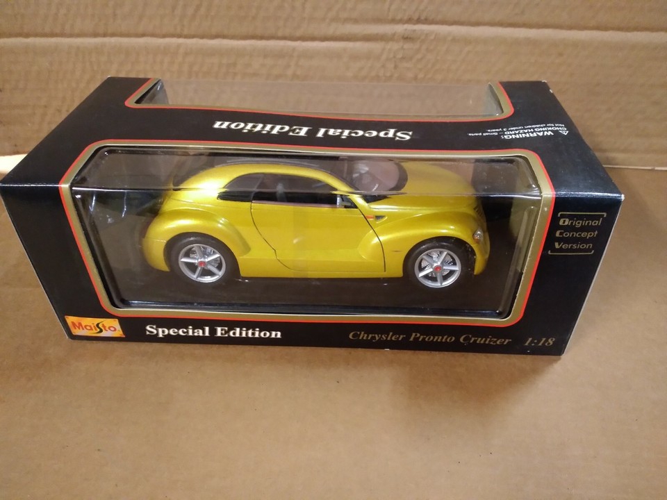 Diecast Chrysler Pronto Cruizer 1/18 Metal Yellow Box Maisto Original ...