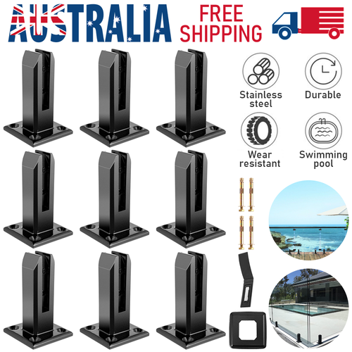 12X Stainless Steel Spigot Glass Fence Clamp Pool Fencing Balustrade ...