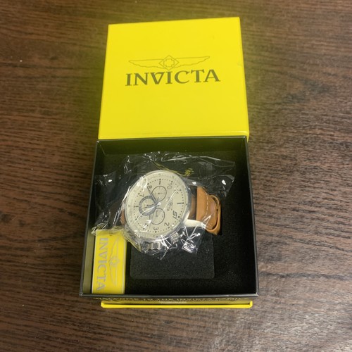 Invicta S1 Chronograph Watch Stainless Steel Leather Band Model 16009 ...