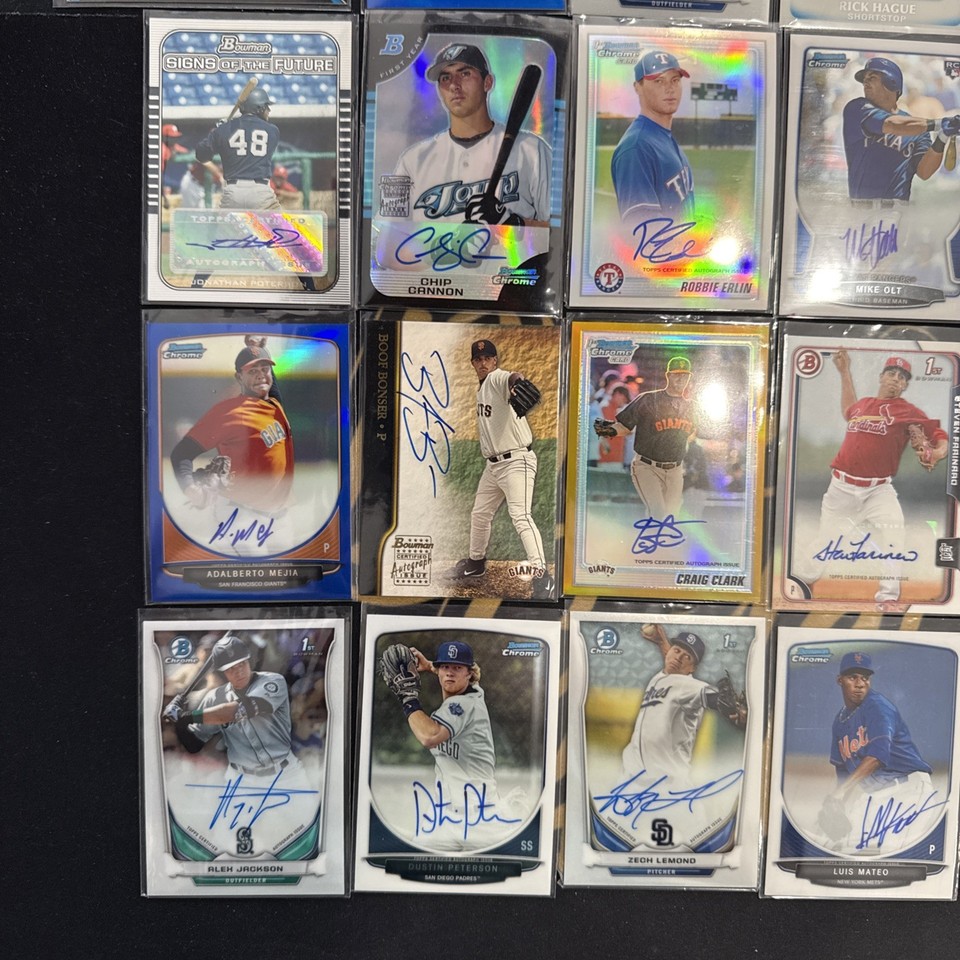 Topps Bowman Baseball Auto 28 Card Lot Various Years 1st Bowman ...