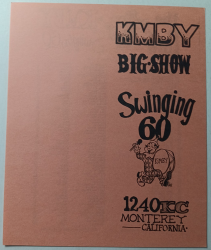 4/24/1964 KMBY RADIO SURVEY BEATLES WAILERS KINGSMEN CHUCK BERRY JAN ...