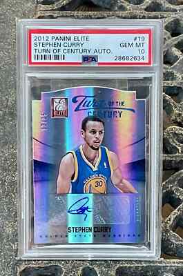 STEPHEN CURRY AUTO -- 2012-13 Elite Turn of Century #/25 - PSA 10 ...