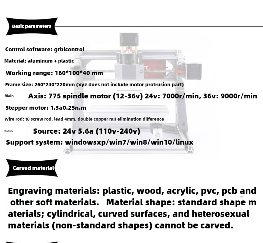 CNC1610 Mini Engraving Machine Laser Engraving Machine CNC Engraving ...
