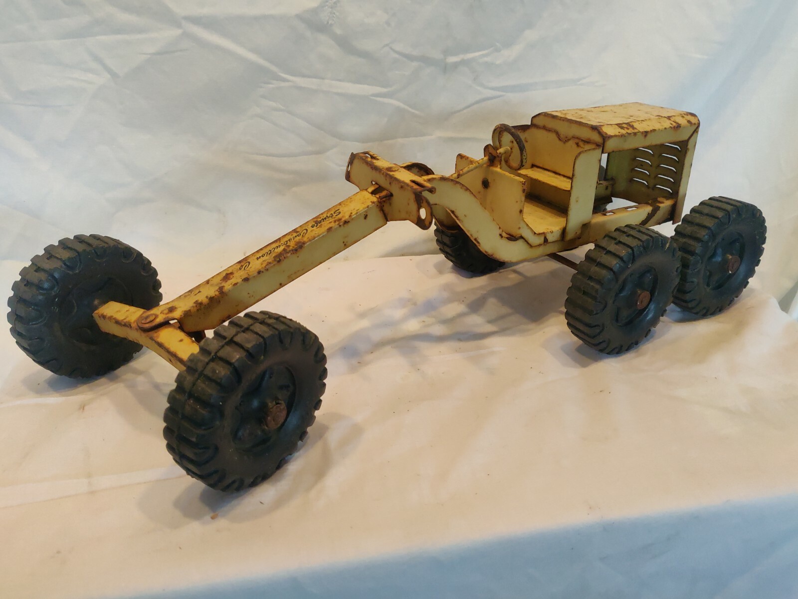 Rare Vintage STRUCTO "Construction Company" Road Grader Yellow Metal ...