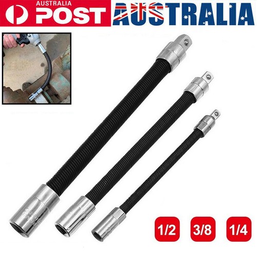 1/4,3/8,1/2 Driver Flexible Long Socket Extension Rod-Adapter Ratchet ...